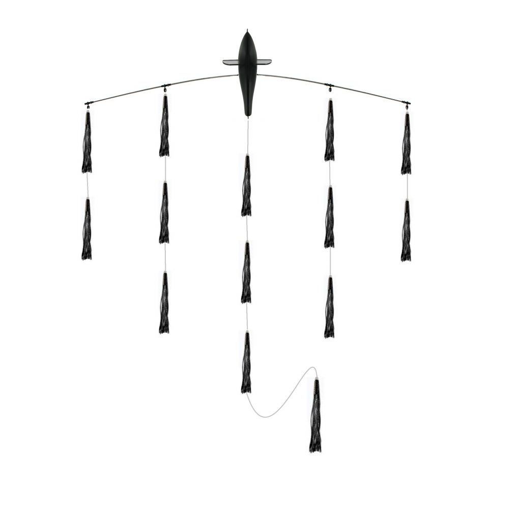 36in TITANIUM MINI GREEN MACHINE SPREADER BAR WITH BIRD - Fisherman's ...