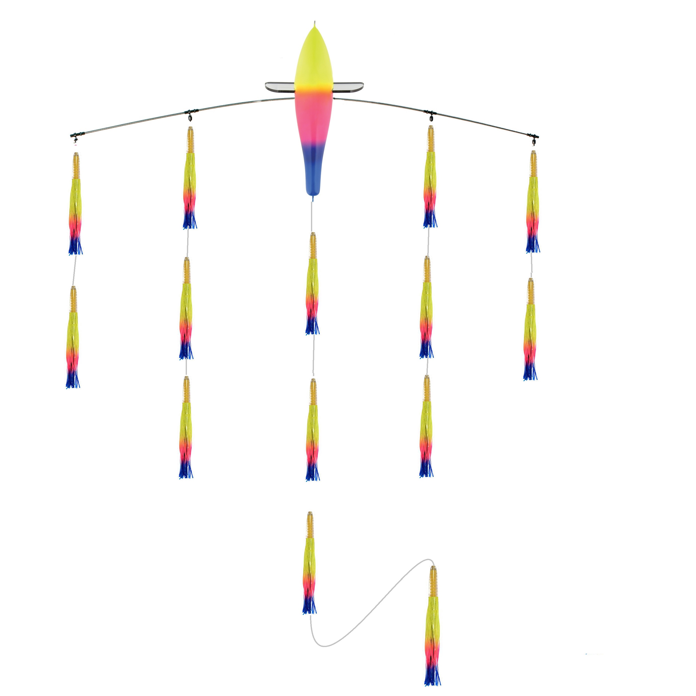 36" TITANIUM MINI GREEN MACHINE SPREADER BAR WITH BIRD - Fisherman's ...